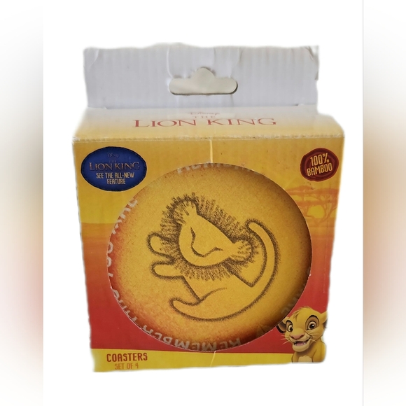 Disney | Dining | Disney Lion King Bamboo Coasters Set Of 4 | Poshmark